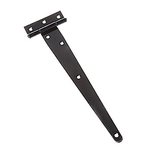 Heavy Duty Hinge,Long Strap T Hinge, 10/12 Inch Heavy Duty Hinges 1pc Black T-Shaped Triangle Hinge Shed Wood Fence Door Hinge Hardware Hinges (Size : 10 Inch) (Size : 10 Inch)