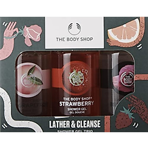The Body Shop Lather & Cleanse Shower Gel Trio Gift Set for Normal Skin