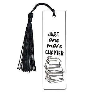 Just One More Chapter Book Markers for Women Inspirational, Inspirational Motivational Bookmarks for Teachers Students School Home Office Supplies, Book Lover Friends Girl Sister Female Gifts