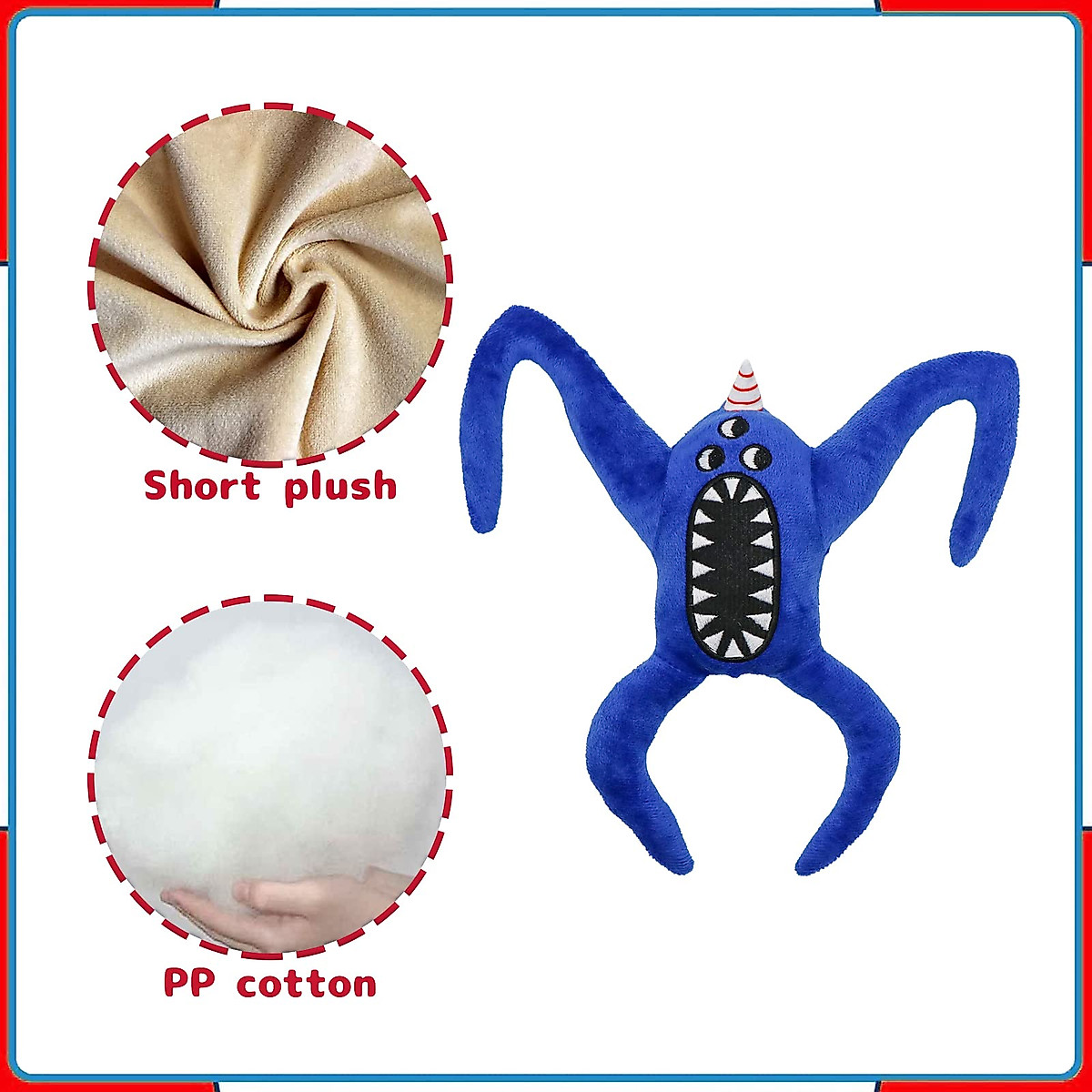 Lesome The Amazing Digital Circus Plush,Pomni Plush Jax Plush Toy Gift, Fun and Whimsical Stuffed Figure Doll for Kids Adults,Birthday Christmas Choice (Blue)