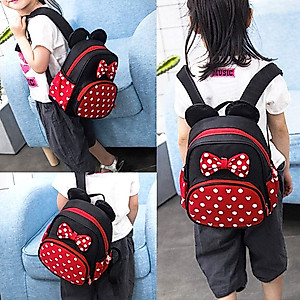 Voikukka Cute Kids Backpack for Girls Toddler Backpacks Little Girl Kindergarten School Backpack Kid Preschool Backpack Small Childrens Bookbag Mini Mouse Gift Travel Backpack