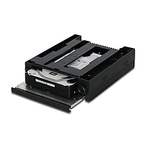 ICY DOCK Tool-Less 3.5” SATA HDD Mobile Rack and Ultra-Slim 9.5mm ODD Bay for External 5.25” Bay | DuoSwap MB971SPO-B (3.5" HDD + ODD)
