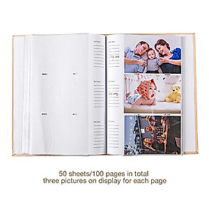 Edian Memo Photo Album 4x6 300 Photos, Family Baby Kids Cute Photo Album with Writing Space