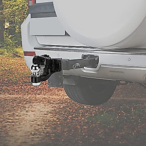 ONLTCO Pintle Hook Pintle Hitches Receiver Hook 10 TON Combination Hitch Ball 2-5/16” Fits Hitch Hook Military Receiver 12000 lbs