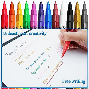 DEYONI 12 Colors Acrylic Paint pens for kid 0.7mm,Extra Fine Paint Pens Acrylic Markers Canvas, Rock Painting, Wood, Fabric, Ceramic, Stone, Metal,art supplies