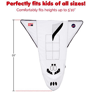 Silver Lilly Spaceship Blanket - Plush Fleece Rocket Ship Sleeping Bag Blanket for Kids