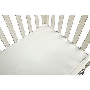 Satin Bassinet Sheet 2 Pack Ultra Soft Silk Compatible with Mika Micky Bedside Sleeper Fits Perfectly on 19 x 32 Inch Bed Side Sleeper Mattress Pad Protect for Baby Hair and Skin Grey White