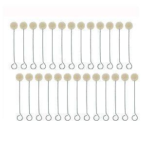 50 Pieces Wool Daubers Ball Brush Leather Dye Dauber Dyeing Applicator with Metal Handle for DIY Crafts Projects