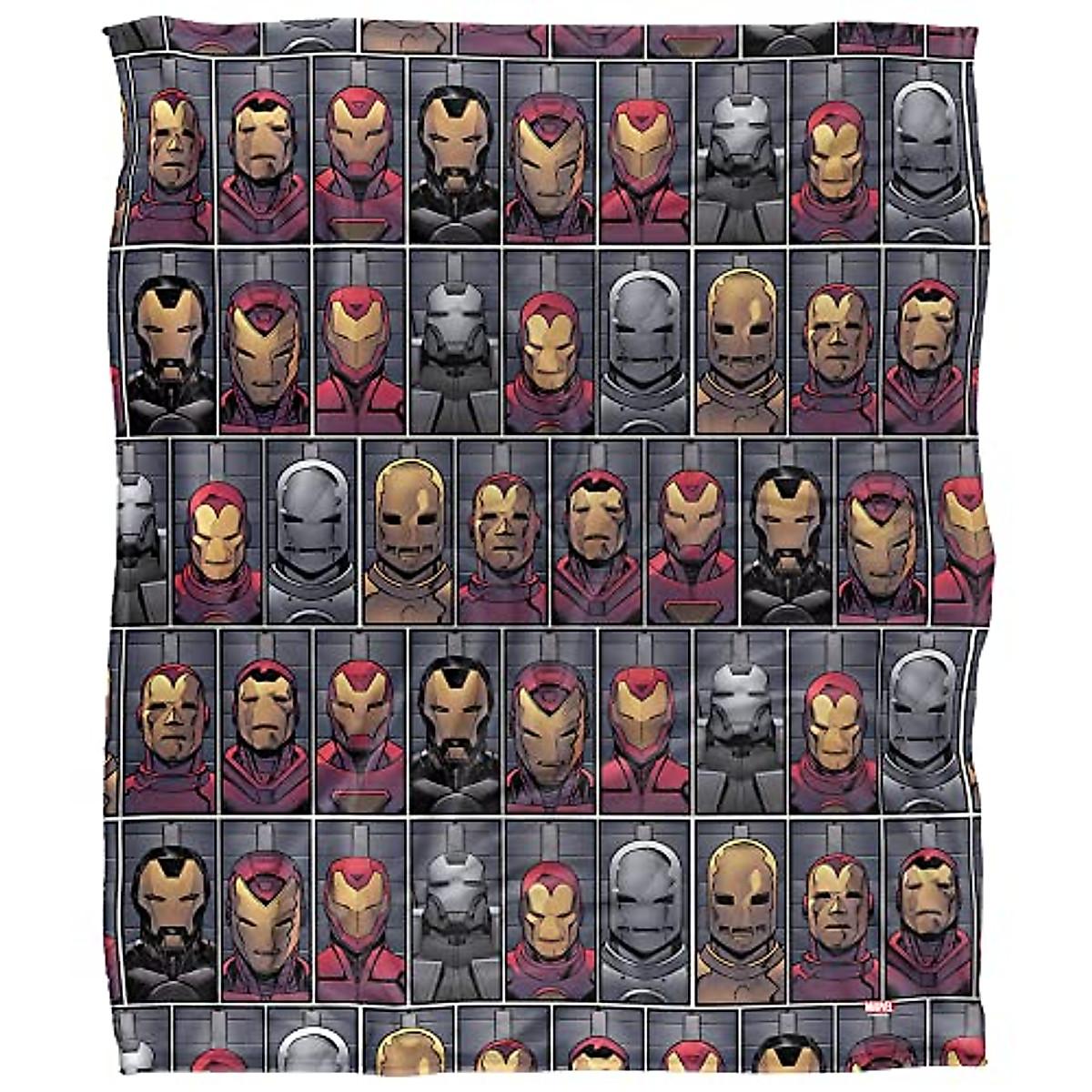 Marvel Iron Man Blanket, 50"x60", Collection of Iron, Silky Touch Super Soft Throw Blanket