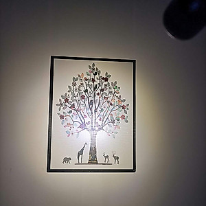 LED Spotlight, Battery Operated Lights with Remote Control, Dimmable Mini Accent Lighting for Picture Closet Artwork (Black)…