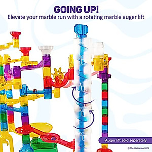 Marble Genius Auger Lift Extension: Marble Run Auger Accessory Set Adds 13 Inches to Marble Genius Auger Lifts for Additional Marble Run Fun, Auger Motor & Batteries Not Included, Designed for Ages 5+