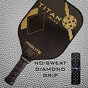 PROLITE No-Sweat Diamond Grip (White Underlay) for Pickleball Paddles, Racquetball, Squash, Platform Tennis, Badminton and More