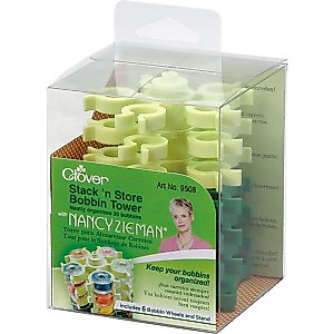 Clover Stack 'n Store Bobbin Tower with Nancy Zieman-3-1/2 X3-3/4