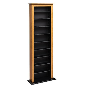 Prepac Black Slim Barrister Media (DVD,CD,Games) Storage Rack