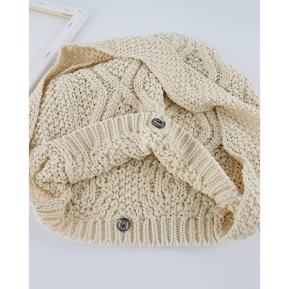 ENBEI Women's Shoulder Handbags Crochet Bags aesthetic canvas cute Shopping tote (White)