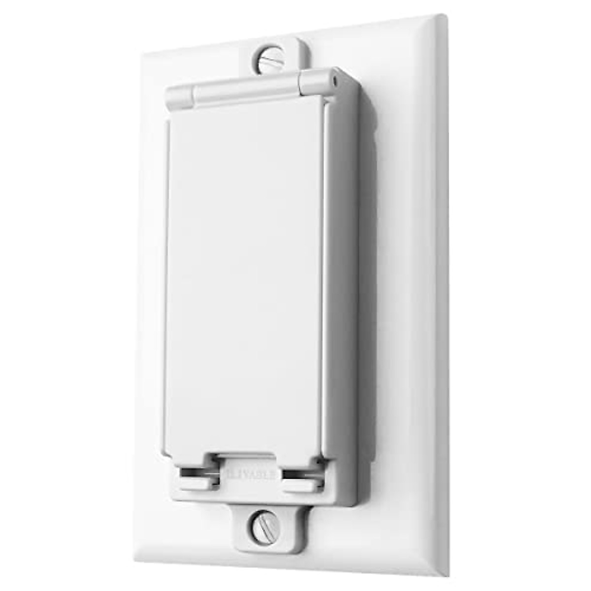 Light Switch Guard, ILIVABLE Child Proof Switch Plate Cover Prevents Kids or Accidental Turned On/Off Switch While Allowing Access (White, 2 Pack)