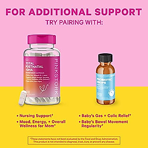 Pink Stork Baby Multivitamin Drops with DHA: Liquid Baby & Toddler Vitamin Drops for Brain Health & Immune Support, Vitamin D & B Complex Vitamins, Choline, Women-Owned, Unflavored, 2 oz, 60 Servings