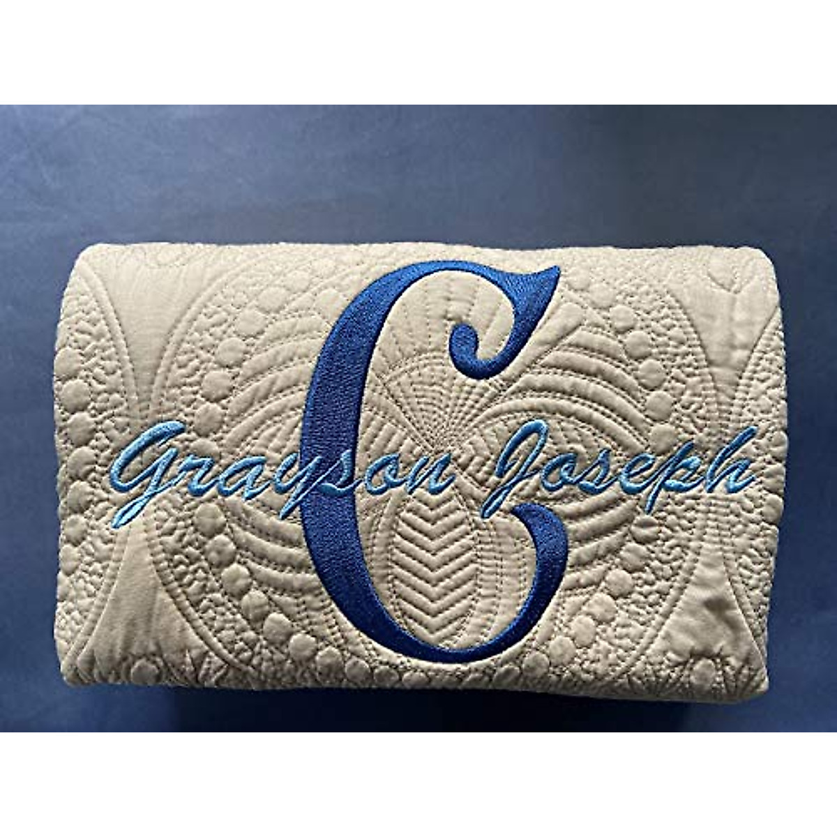 OllieByBeebz Personalized Baby Quilt Baby Blankets Monogrammed Blankets for Kids Baby Blankets for Boys Girls Embroidered Baby Gifts