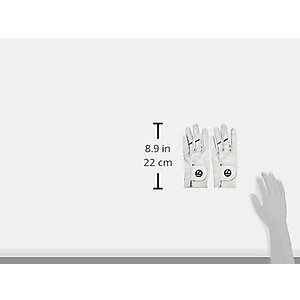 TaylorMade Stratus Tech Glove 2-Pack (White, Left Hand, Large), White(Large, Worn on Left Hand)