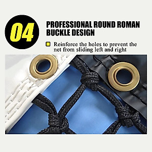 ProGoal Tennis Net 42FT Professional Heavy Duty Nylon Net, Compatible with All Standard Tennis Posts, IncludedIndoor Outdoor Court (Single-Layer Tennis net)