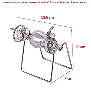 High Pressure Popcorn Maker Machine Mini Stainless Steel Professional Roasting Popcorn Machine Manual Crank Handle Gas Heating Slow Boost with Pressure Gauge for Family Gatherings Study Party Fun