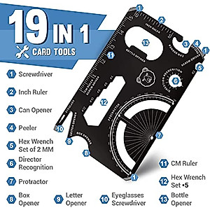 Stocking Stuffers for Men Credit Card Multitool, Unique Christmas Cool Gadgets Birthday Gifts for Men Women Wallet EDC Multitool Card Gift Idea for Dad Father Husband Boyfriend Him Grandpa