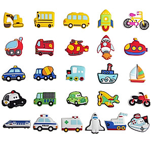 WISESTAR 26PCS Transports Rubber Fridge Magnets for Kids- Aircraft, Boat, Vehicle, Car Refrigerator Magnet for Whiteboard - Educational Toy Tool School Prize Birthday Gift- Kids Over 3 Years