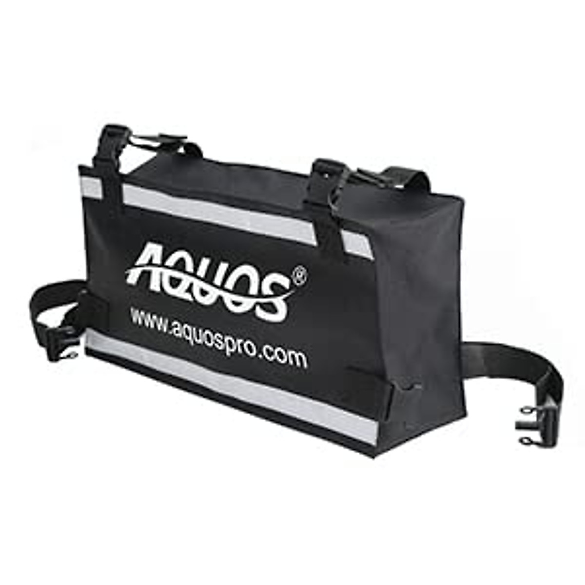 AQUOS Heavy-Duty for One 10.2 plus ft Inflatable Pontoon Boat with Stainless Steel Guard and Folding Seat and Haswing 12V 65LBS Transom Trolling Motor for One Person Fishing