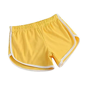 Pallets of Returned Items for Sale Workout Shorts for Women Gym Comfy Sports Hot Shorts Elastic Waist Soft Cute Athletic Shorts Plus Size Shorts for Women 2X Lounge Shorts for Women Pack Yellow S