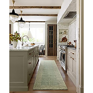 Loloi Chris Loves Julia x Francis Collection FRA-02 Green/Natural, Contemporary 9'-3" x 13' Area Rug