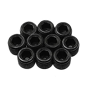 Maxmoral 10pcs Hex Socket Set Screw Cup Point Stainless Steel Headless Hexagon Socket Grub Screw, 1/2-13 x 1/2 Inches