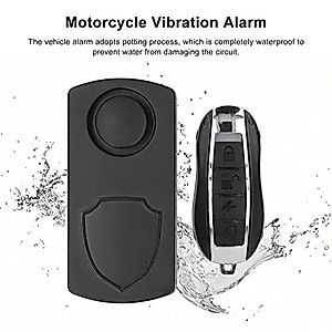 115dB Motorcycle Security Alarm Anti Theft Vibration Motion Sensor 3 Bell Sound Waterproof for Bike Electric Scooter Systems Alarm, Super Loud Bicycle Siren System