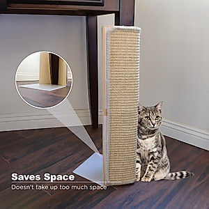 Jugglenaut Couch Corner Scratching Post w/Replaceable Scratch Pad - Stylish Indoor Cat Scratcher - Cat Scratching Board Furniture Protector- Scratch Post for Feline Fun & Satisfaction