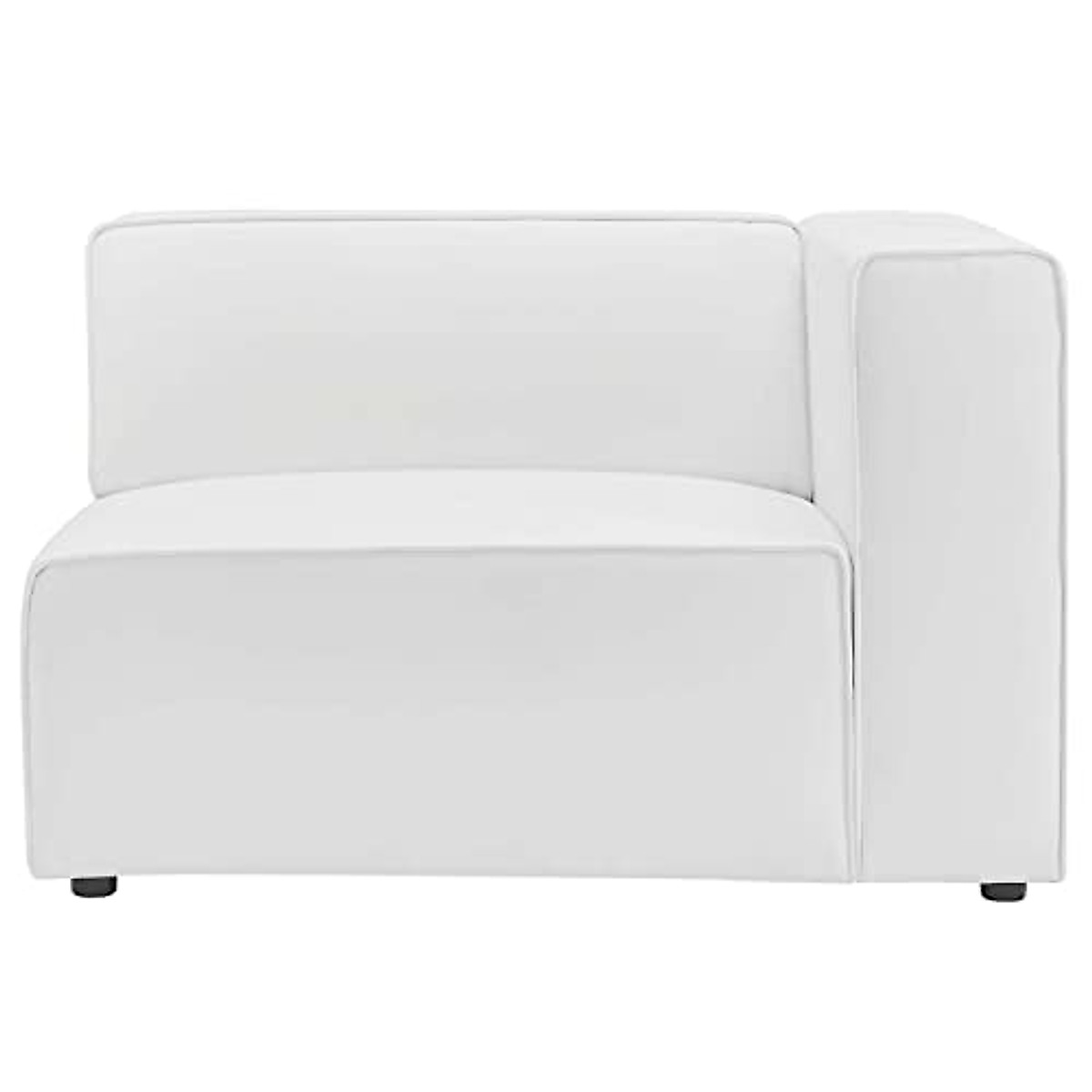 Modway Mingle Vegan Leather Sectional Sofa Right-Arm Chair, White