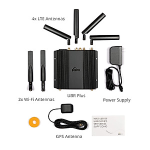 Peplink Dual LTE-A Cellular Router UBR Plus Wireless WiFi 5 Modem Dual-Band LTE 1x 1Gbps WAN Port, 4X Ethernet Ports 900Mbps Throughput Rugged Enclosure with Low Profile Redundant SIM Slots