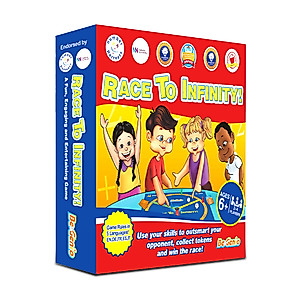 BeGenio - Race to Infinity, Math Games for Kids 6-12, Fun Educational Board Games, Multi-Level Tabletop Games, Table Top Board Gaming to Enhance Your Child’s Math Skills