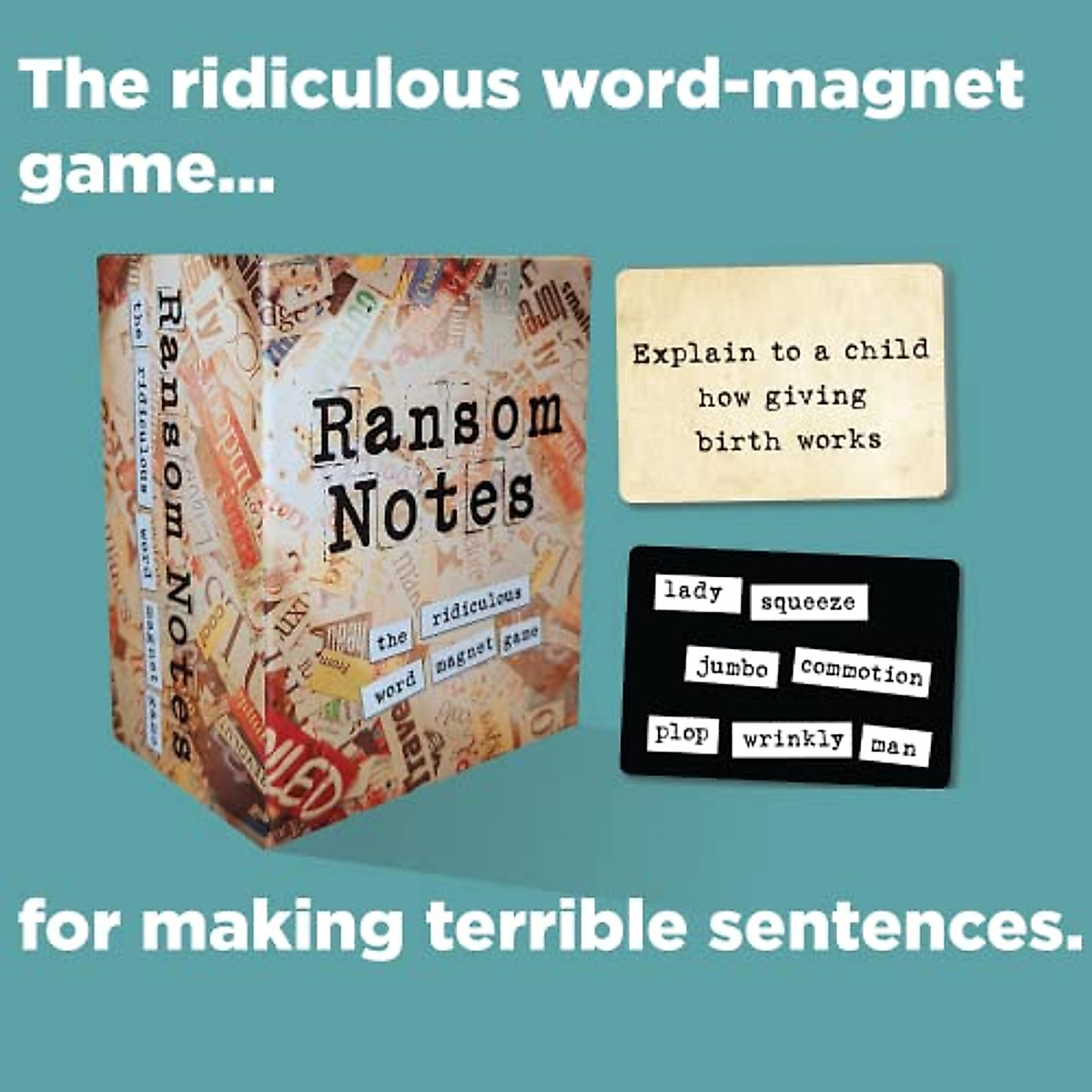 Ransom Notes - The Ridiculous Word Magnet Party Game