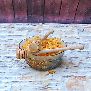 HealthGoodsIn - Set of 2 Wooden Honey Dipper for Easy Honey Dispensing