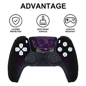 PlayStation 5 Digital edition version sticker protective cover, Book of Night Terror ps5 controller protective shell (compatible with ps5 Digital edition)