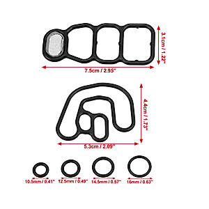 X AUTOHAUX 1 Set 15826-RDV-J01 15826RDVJ01 KMVSG-OSA6 Variable Timing Solenoid Gasket for Honda Pilot 2006 2007 2008
