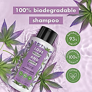 Love Beauty and Planet 100% Biodegradable Shampoo Soothe & Nourish Dry Scalp Hemp Seed Oil & Nana Leaf Sulfate-free, Silicone-free, Cruelty-free, Vegan Shampoo 13.5 oz