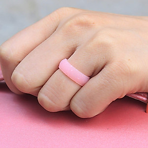 SHNIAN Bible Ring Light Blue Silicone Ring Christian Religious Jewelry Scripture Stackable Ring Lightweight, Comfortable and Customizable, Cross Inspirational Amulet Bands, Bible Verse Philippian 4:13