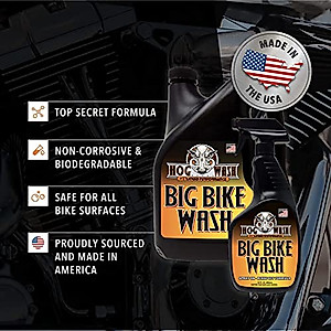 Hog Wash Liquid Performance Big Bike Wash - 16 OZ - Cleaner for Motorcycles, Cars, Dirt Bikes and More - Easy Spray-On Formula - Non-Corrosive and Biodegradeable