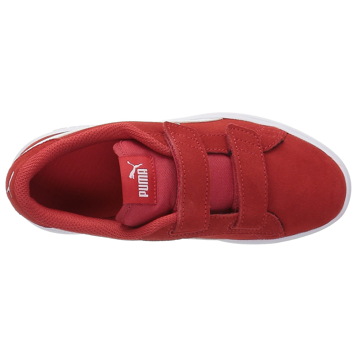 PUMA mens Smash V2 Velcro Sneaker, White, 2 Little Kid US