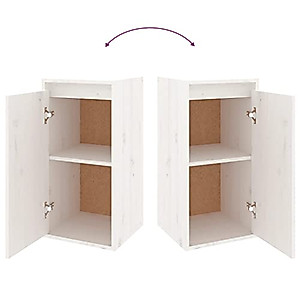 GaRcan 3X Solid Wood Pine TV Cabinets Home Indoor Living Room Entertainment Centre Wall Mounted Hanging Shelf Floating Storage TV Unit Stand Grey (White)