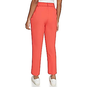 Karl Lagerfeld Paris Women's Color Suiting Pant, Calypso Coral, Medium