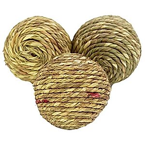 Bonka Bird Toys 1272 Seagrass Rope Ball 3 Pack Bird Toy Parrot Foraging Foot Craft Part Talon