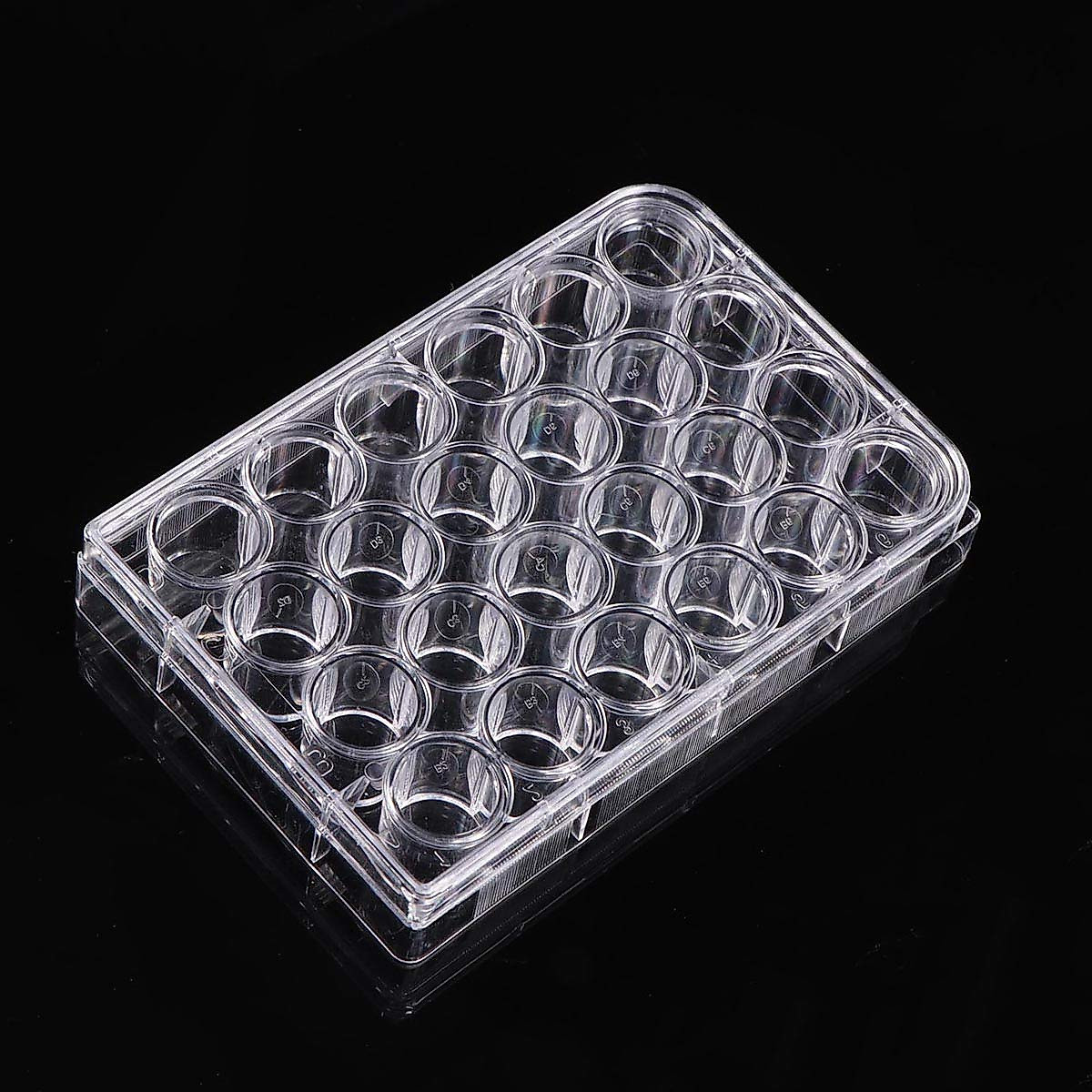 ULTECHNOVO 24 Well Cell Culture Plate Plastic Petri Dish for Lab (12.5 x 8.5 x 2 cm)