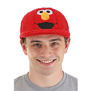 Fun Costumes Sesame Street Fuzzy Elmo Baseball Cap | One Size Fits Most Elmo Hats | Character Hat ST Red
