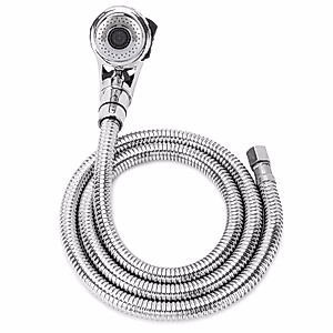 LukLoy Shampoo Bowl Sprayer Hose Replacement, 1/4" Nut Professional Salon Sink Stainless Steel Hose for Sink Shampoo Bed